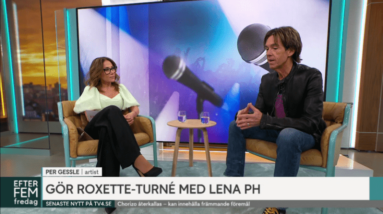 Per Gessle talks about Roxette In Concert 2025 on Efter fem - RoxetteBlog